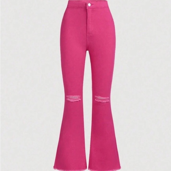 SHEIN | Bottoms | Hot Pink Teen Bell Bottoms | Poshmark